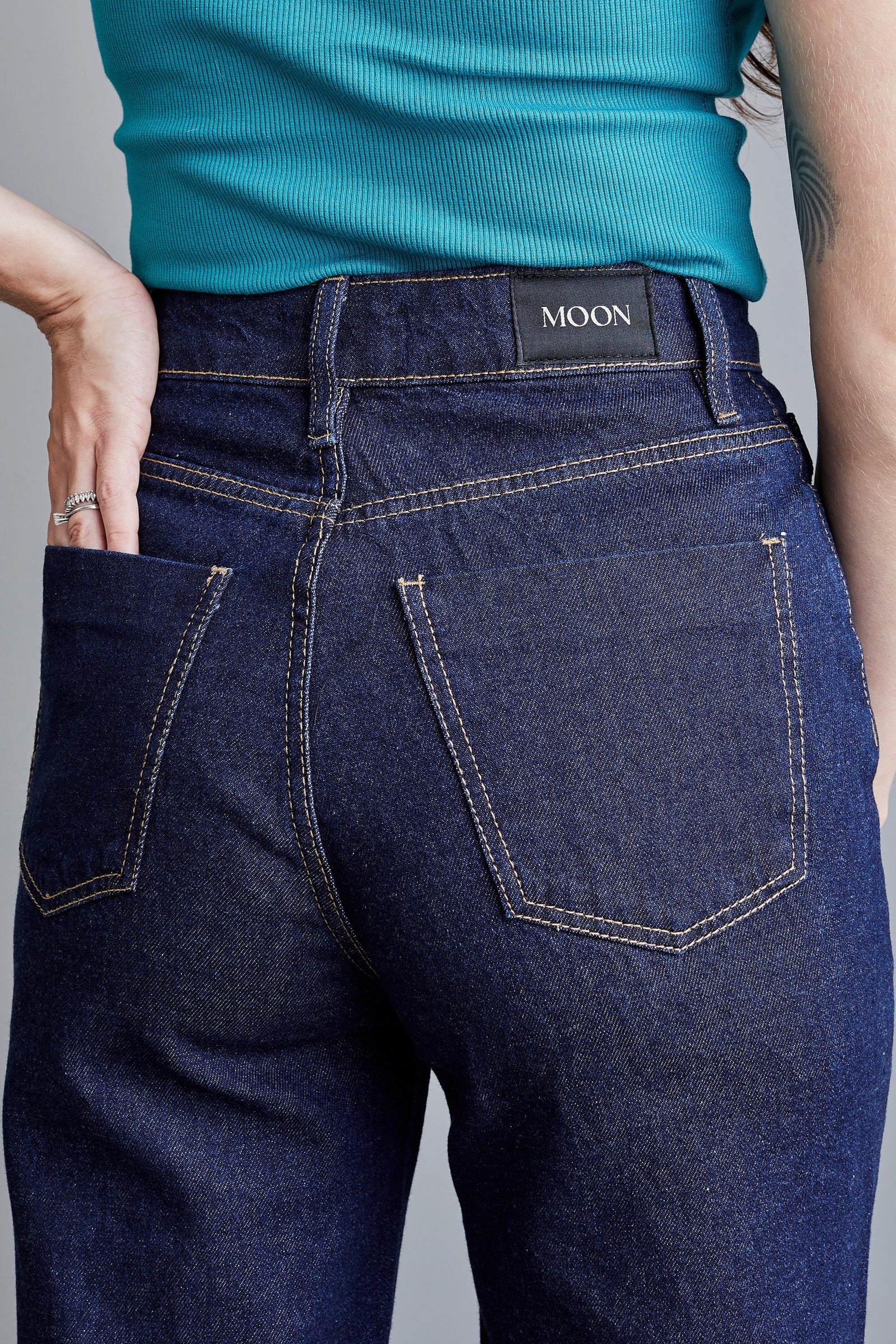 Calça Jeans Moon Basics Dark Blue